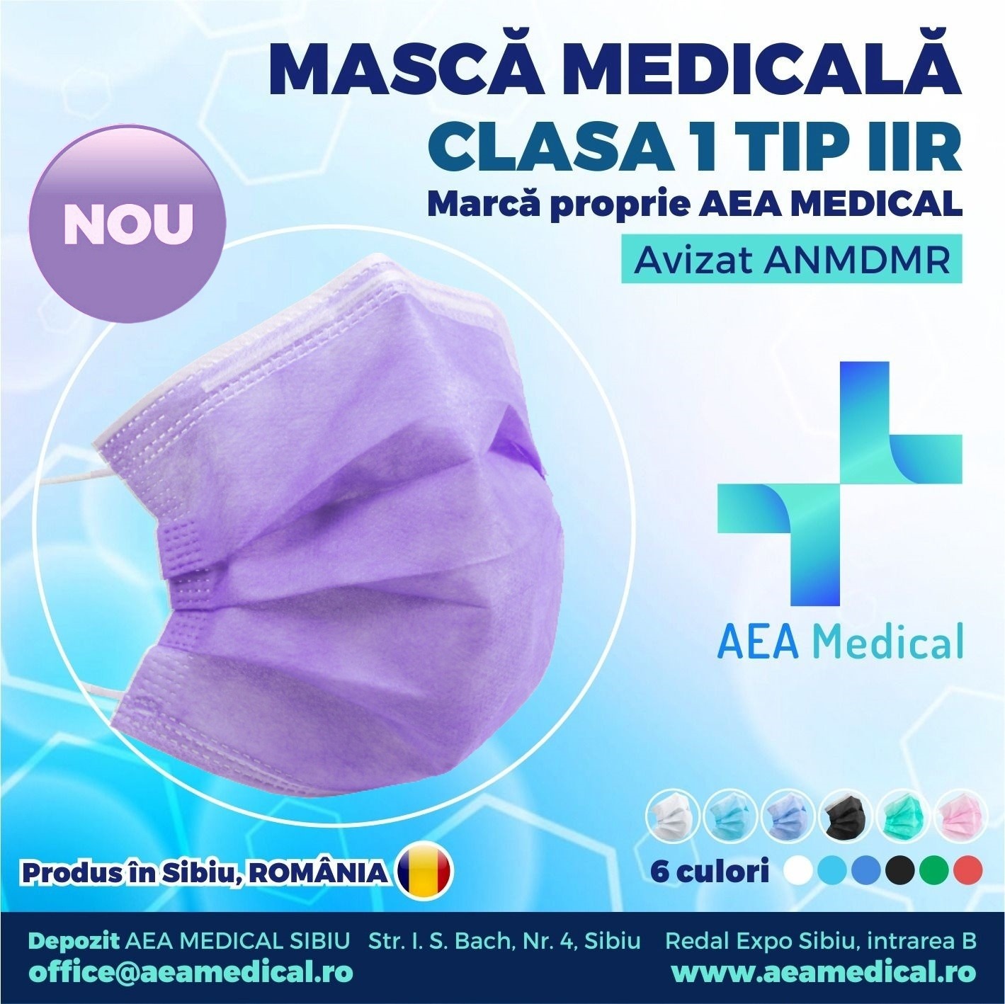 Masca medicala de tip chirurgical clasa1 Tip II R / ambalare *1 CUTIE ...